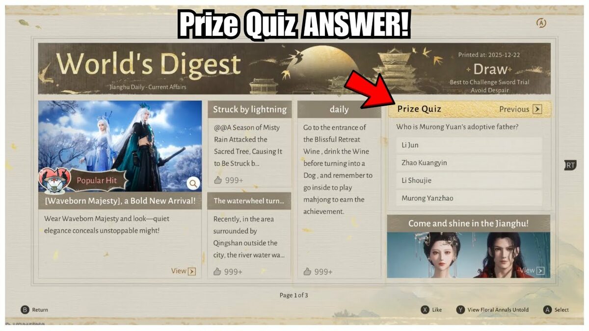 Murong Yuan Adoptive Father (WWM Quiz Answer + Lore) | Where Winds Meet